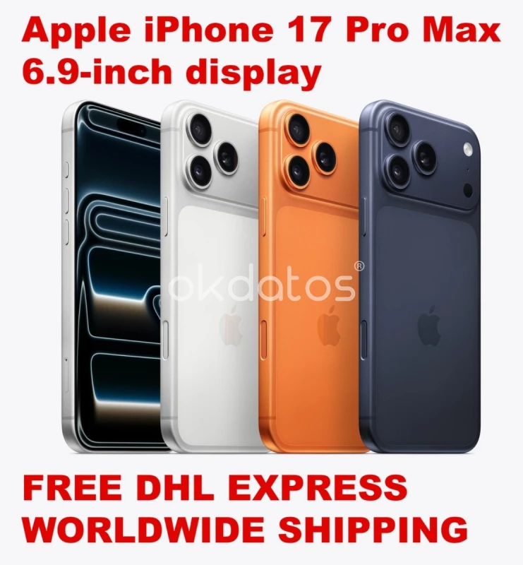 2025 iPHONE 17 PRO MAX 6.9" 256GB/512GB/1TB/2TB DESBLOQUEADO (A3526 ...